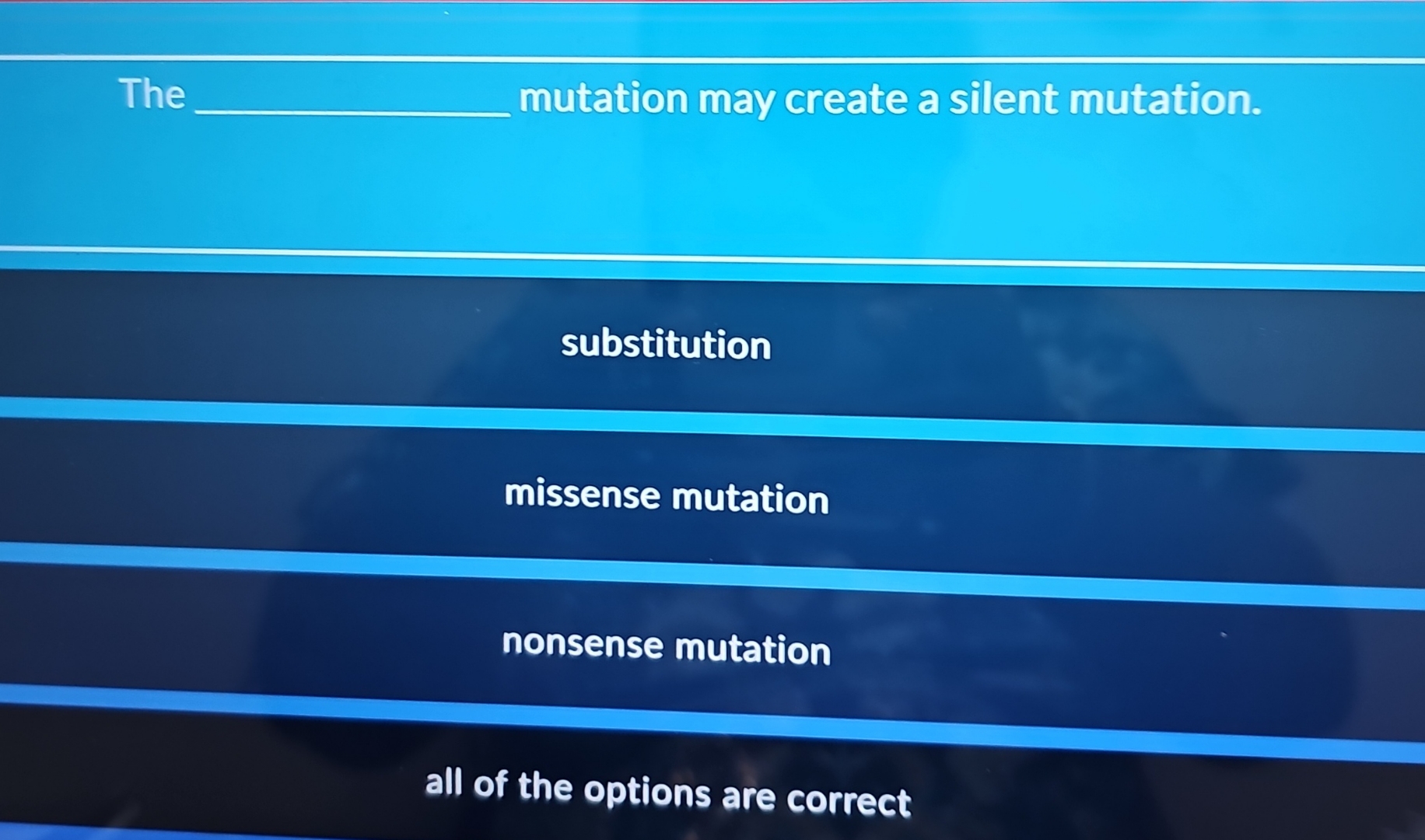 Solved The q, ﻿mutation may create a silent | Chegg.com