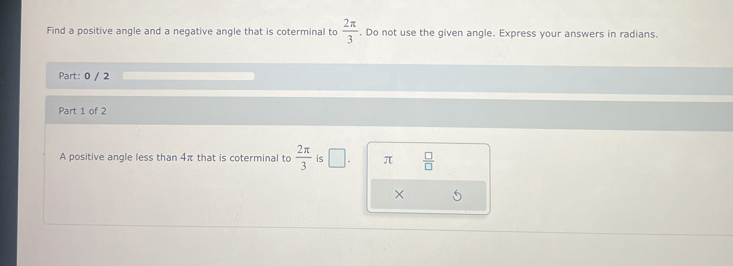 Solved Find a positive angle and a negative angle that is | Chegg.com