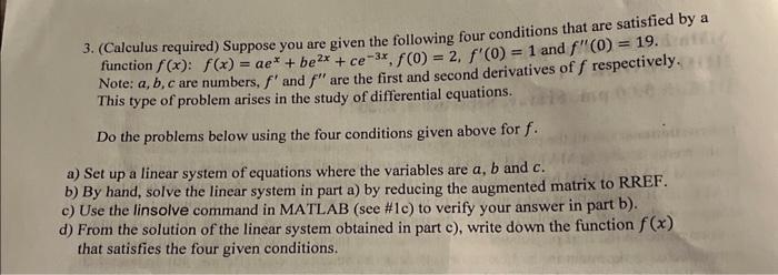 Solved 3. (Calculus required) Suppose you are given the | Chegg.com Solved 3. (Calculus required) Suppose you are given the | Chegg.com