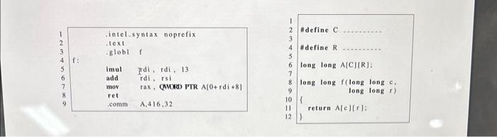 Solved 11. ( 4 points) Given the assembly code on the left | Chegg.com Solved 11. ( 4 points) Given the assembly code on the left | Chegg.com