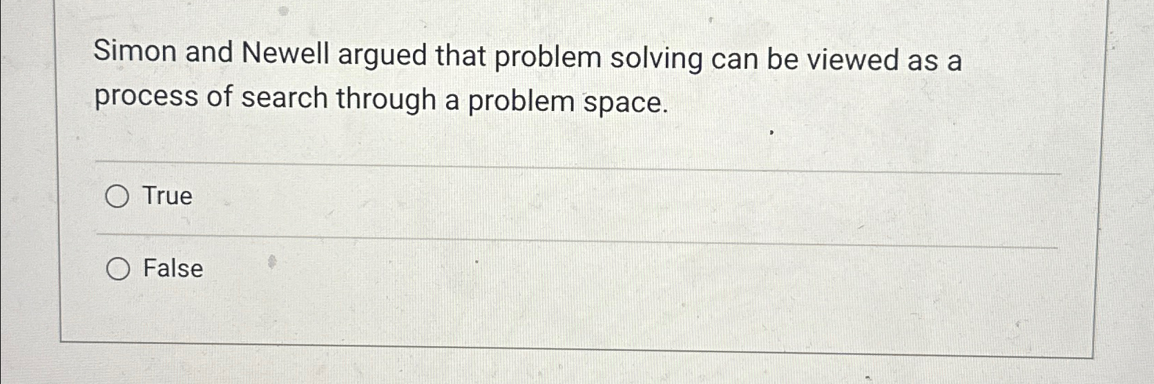 Solved Simon and Newell argued that problem solving can be | Chegg.com