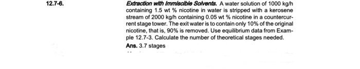 Solved 12.5-4. Extraction of Acetone in a Single Stage. A | Chegg.com