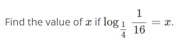 Solved Find the value of x ﻿if log14(116)=x. | Chegg.com