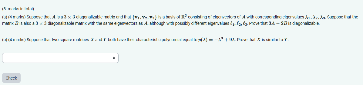 Solved (8 ﻿marks in ﻿total)(a) (4 ﻿marks) ﻿Suppose that | Chegg.com