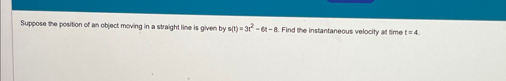 Solved Suppose the position of an object moving in a | Chegg.com