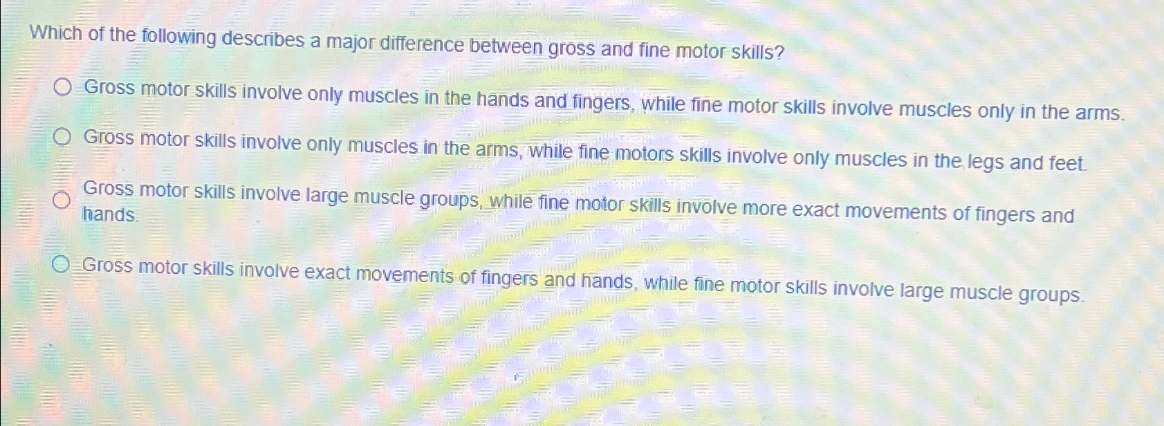 Solved Which of the following describes a major difference | Chegg.com