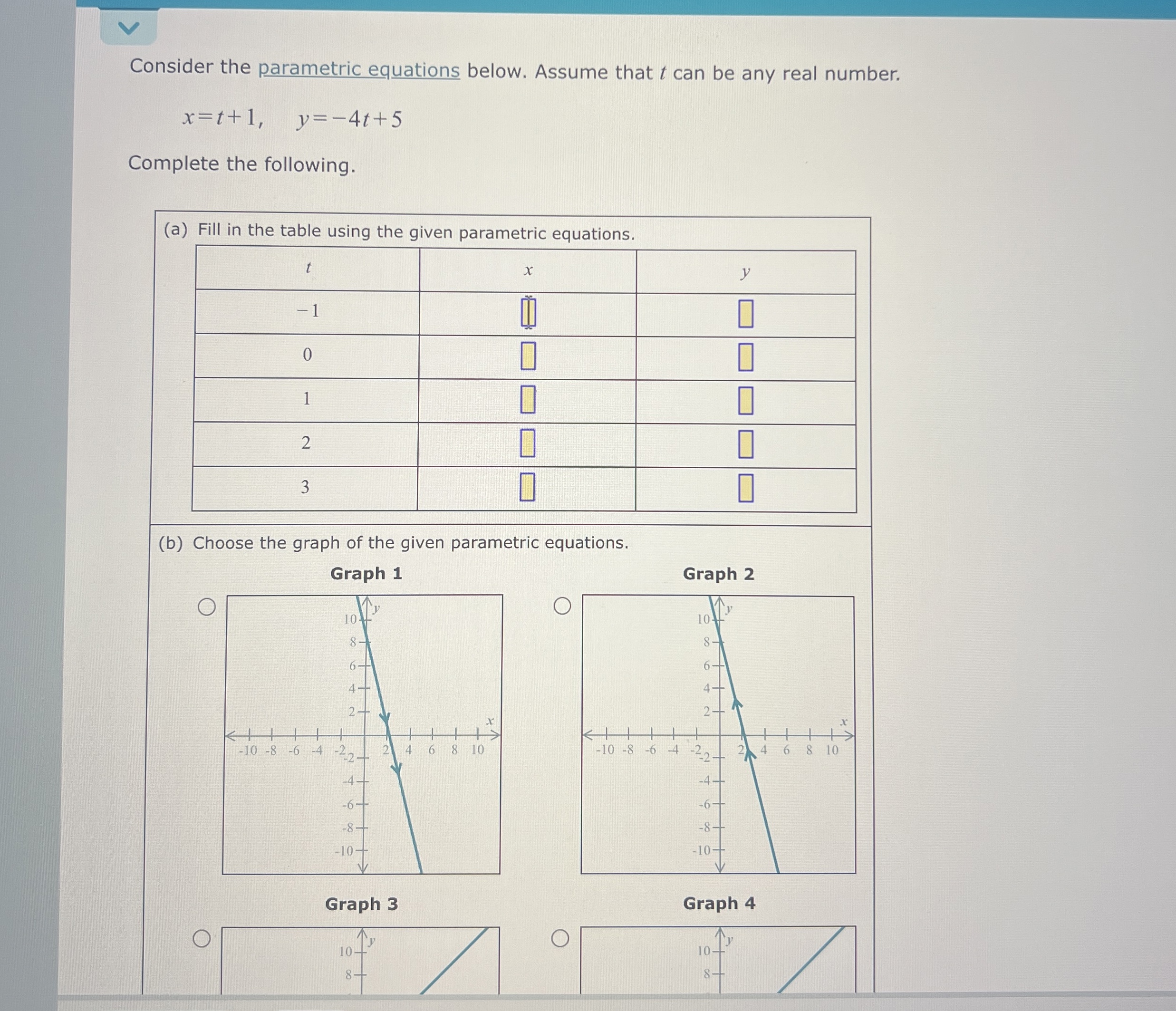 Solved Consider the parametric equations below. Assume that | Chegg.com