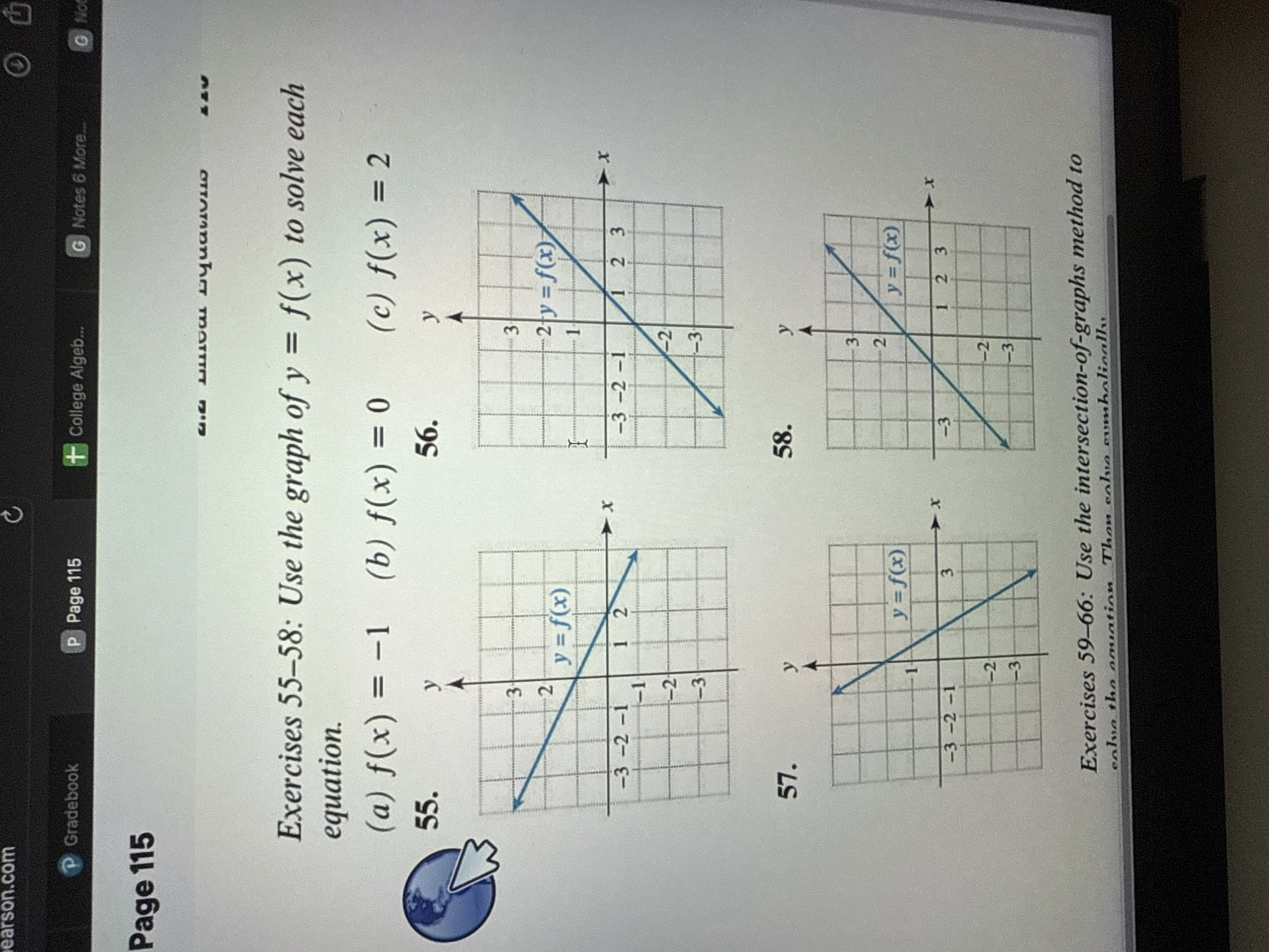 Solved 2.2 ﻿linear equations : Exercises 55-58: Use the | Chegg.com