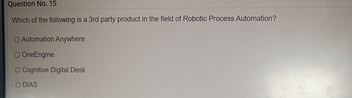 Solved Question No. 15Which of the following is a 3rd party | Chegg.com