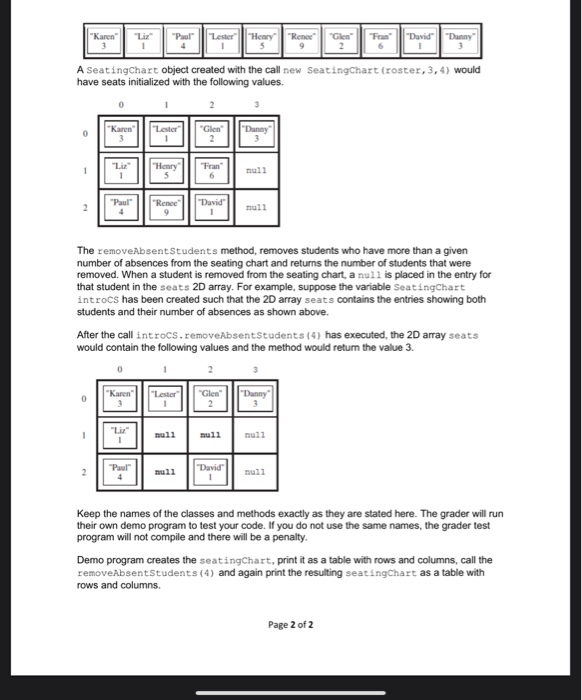 Solved In java please write a program according to the | Chegg.com