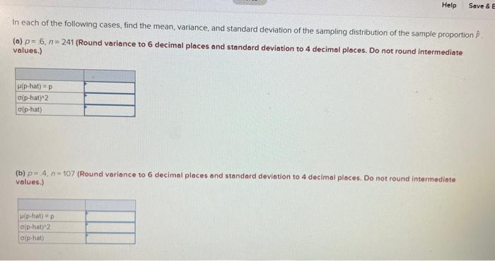 Solved In each of the following cases, find the mean, | Chegg.com