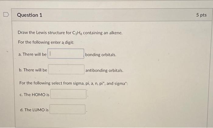 Solved Draw the Lewis structure for C3H6 containing an | Chegg.com