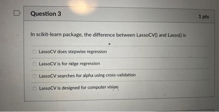 Solved In scikit-learn package, the difference between | Chegg.com
