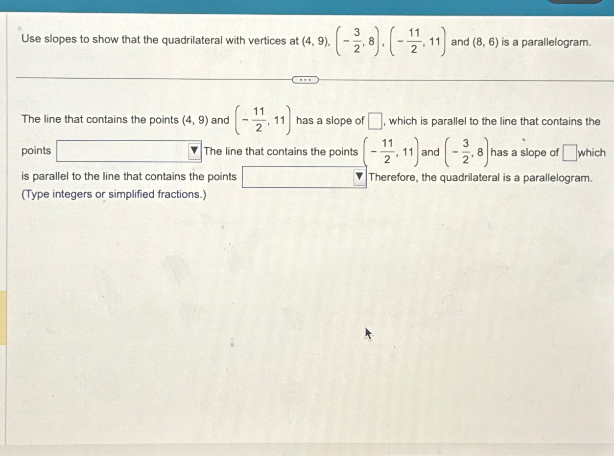 Solved Use slopes to show that the quadrilateral with | Chegg.com