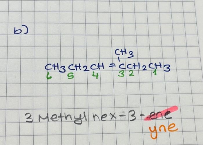 Solved Methyl hex-3-ene | Chegg.com
