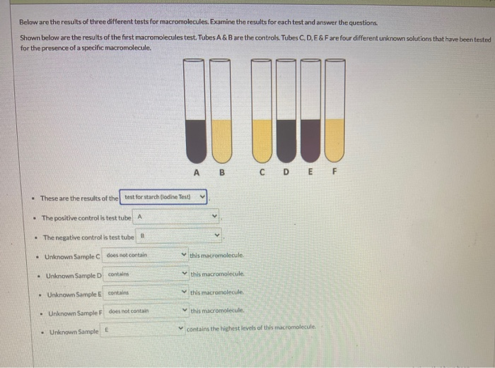 Solved Below are the results of three different tests for | Chegg.com