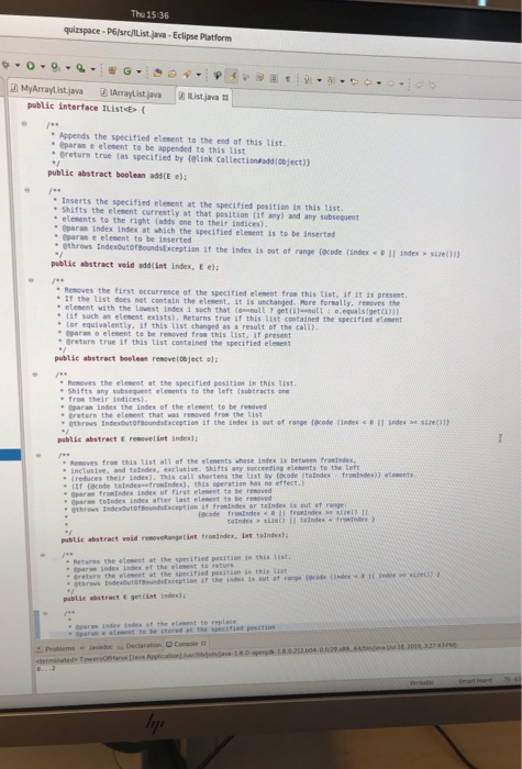Solved MyArrayList.java 22 public class MyArrayList | Chegg.com
