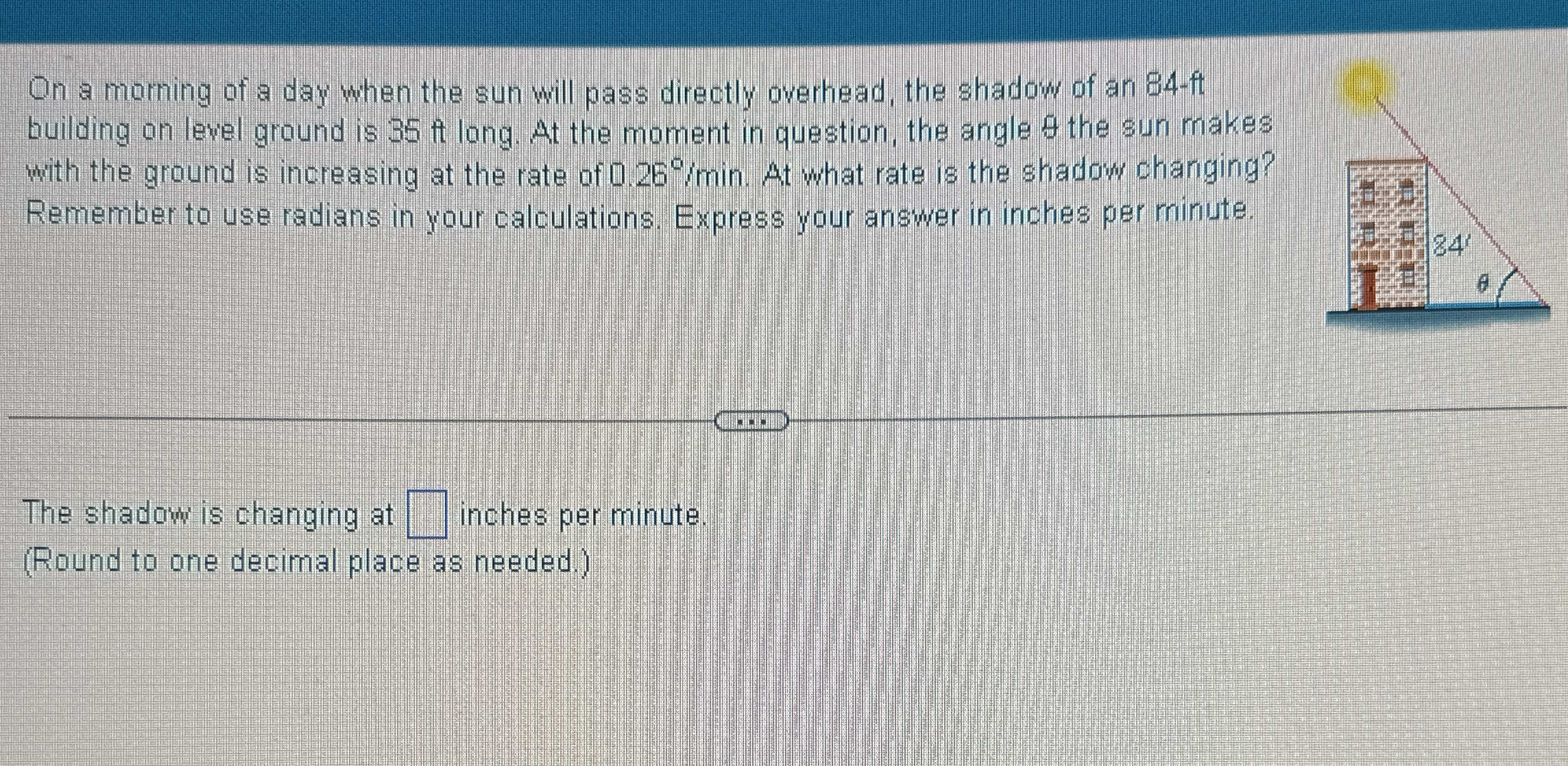 Solved On a morning of a day when the sun will pass directly | Chegg.com