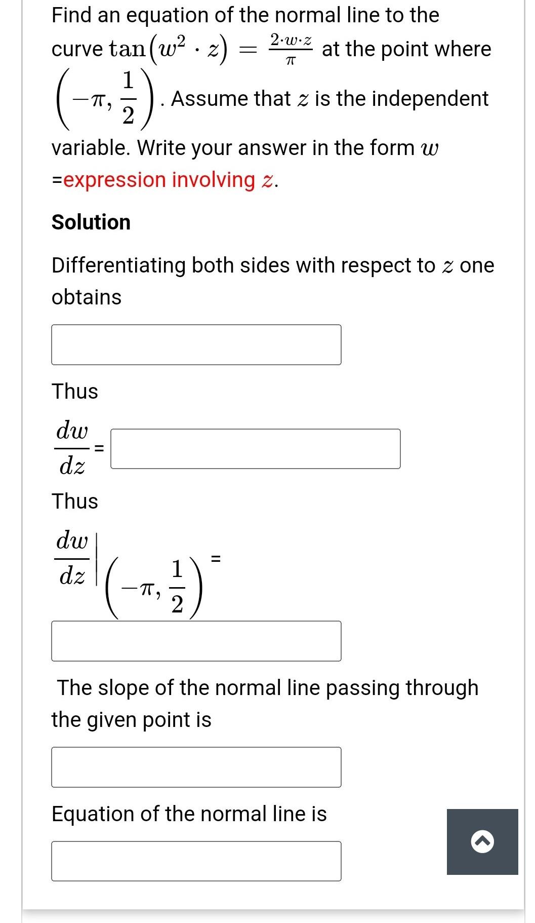 Solved Find an equation of the normal line to the curve | Chegg.com