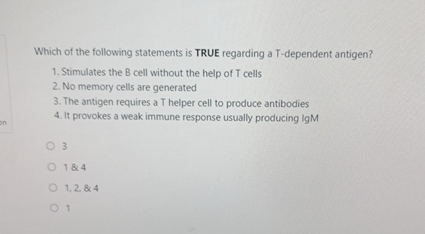 Solved Which of the following statements is TRUE regarding a | Chegg.com