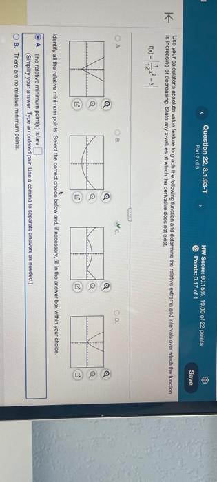 Solved Use your calculator's absolute value festure to graph | Chegg.com