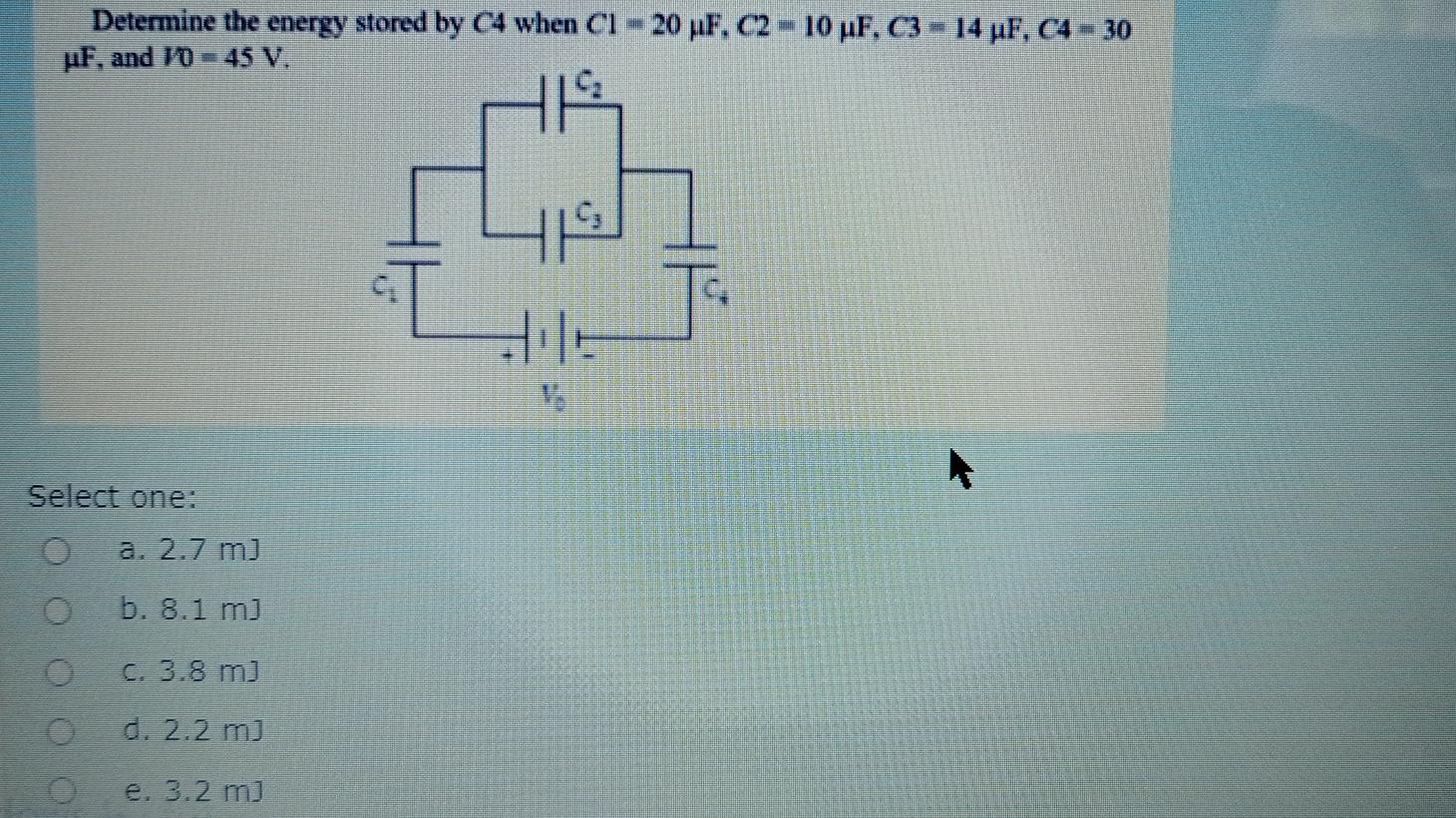 Solved Determine the energy stored by C4 when C1 - 20 pF. C2 | Chegg.com