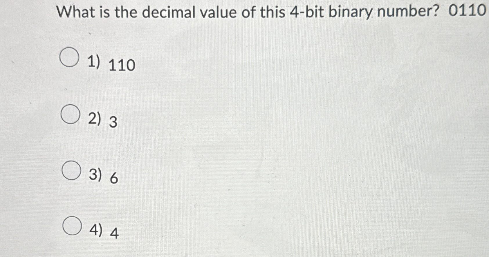 Solved What is the decimal value of this 4-bit binary | Chegg.com