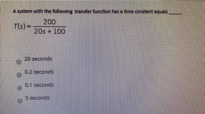 Solved A system with the following transfer function has a | Chegg.com