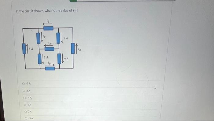 Solved In the circuit shown, what is the value of iB ? - A | Chegg.com