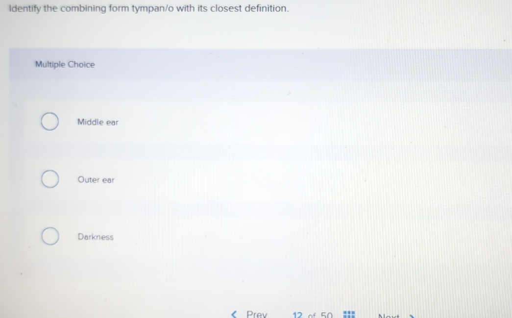 Solved Identify the combining form tympan/o with its closest | Chegg.com Solved Identify the combining form tympan/o with its closest | Chegg.com