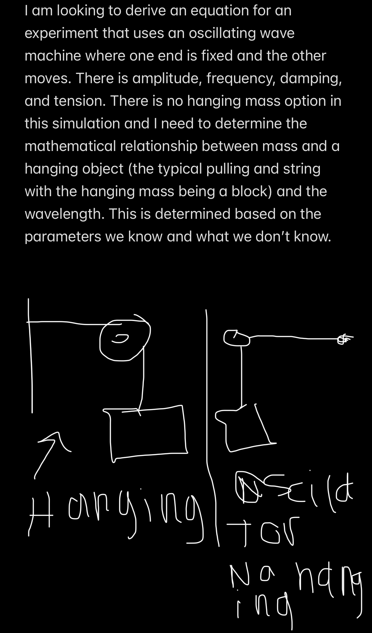 Solved I am looking to derive an equation for an experiment | Chegg.com