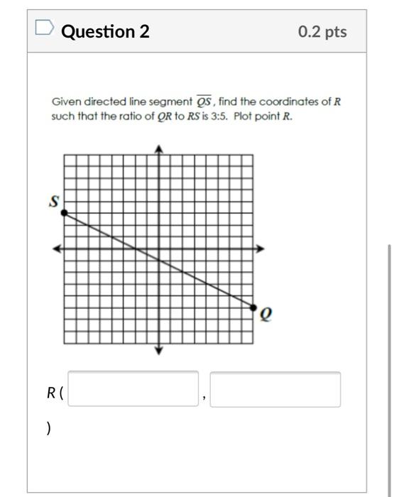 Solved Question 2 0.2 pts Given directed line segment OS, | Chegg.com