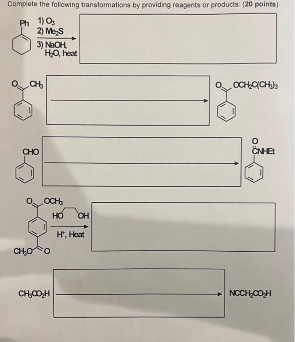 Solved Complete the following transformations by providing | Chegg.com