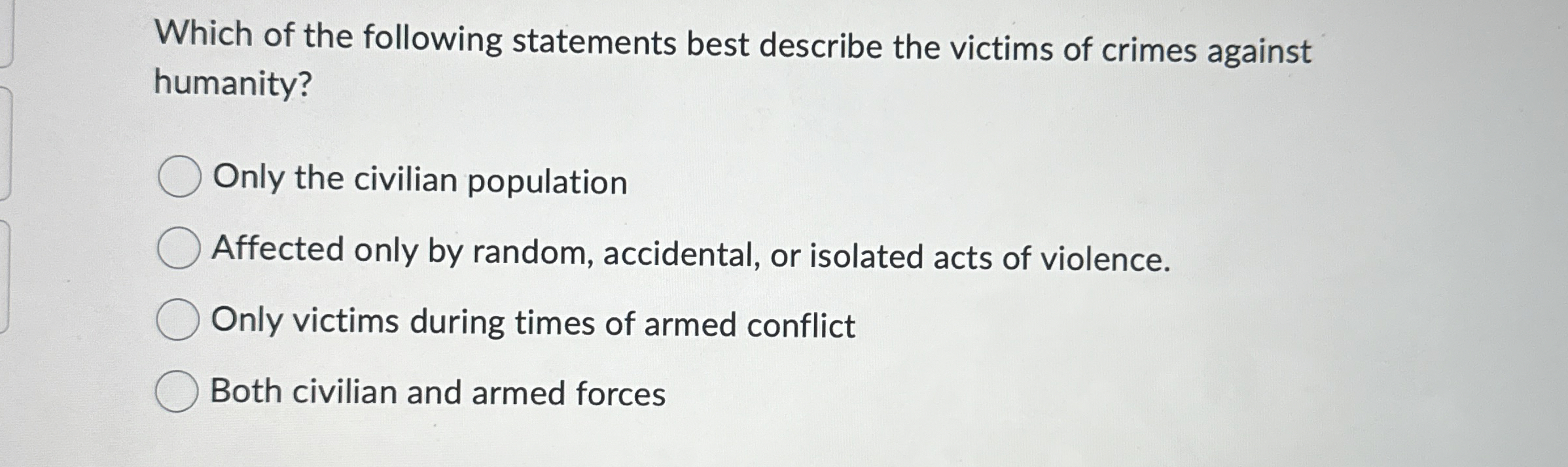 Solved Which of the following statements best describe the | Chegg.com