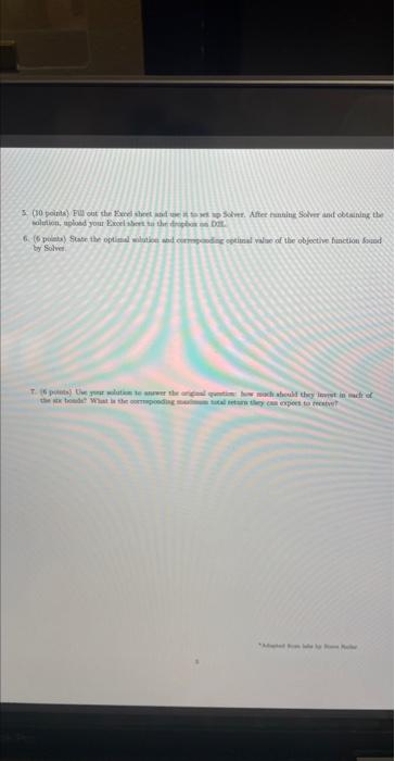 Solved (Completed Excel document must be submitted to | Chegg.com