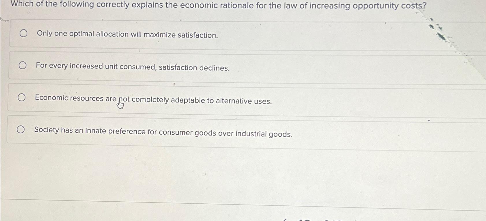 Solved Which of the following correctly explains the | Chegg.com