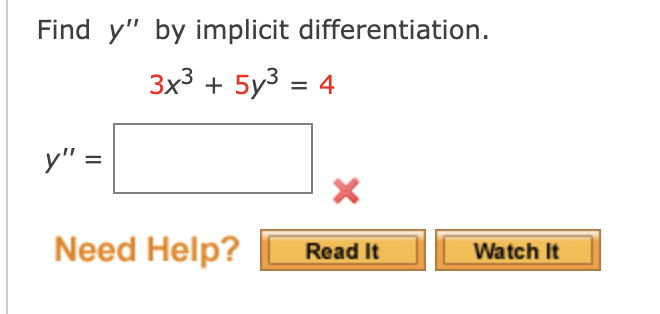 Solved Find y'' by ﻿implicit | Chegg.com