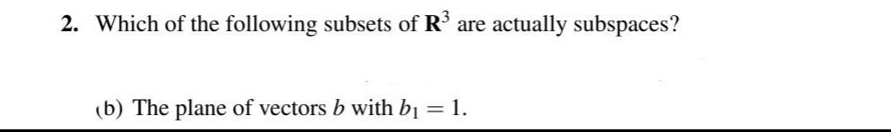 Solved 2. Which of the following subsets of R3 are actually | Chegg.com