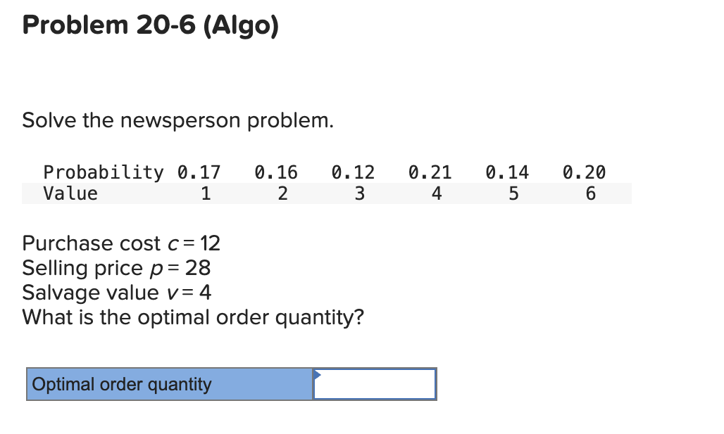Solved Problem 20-6 (Algo) ﻿Solve the newsperson problem. | Chegg.com