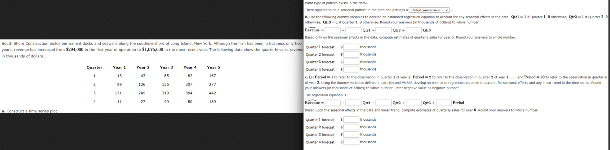 Solved by an EXPERT What type of pattern exists in the data?There appears | Chegg.com