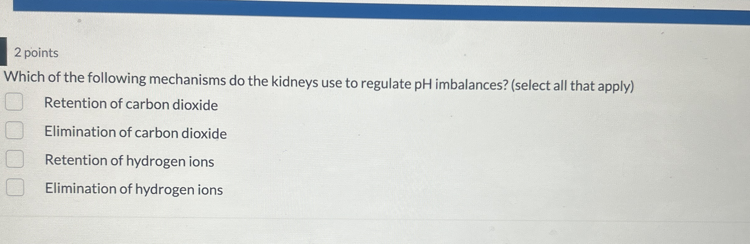 Solved 2 ﻿pointsWhich of the following mechanisms do the | Chegg.com