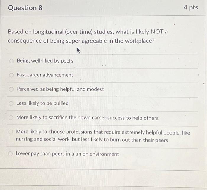 Solved Based on longitudinal (over time) studies, what is | Chegg.com
