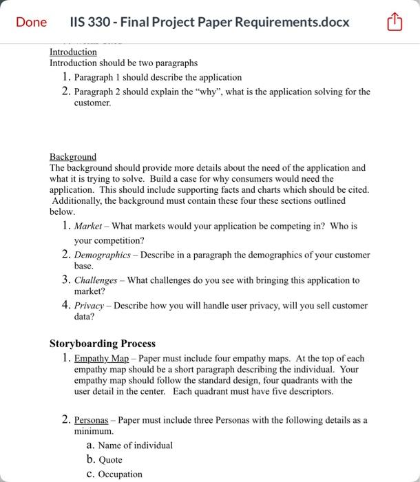 Introduction Introduction should be two paragraphs 1. | Chegg.com