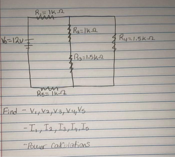 Solved Find −−V1,v2,V3,V4,V5−I1,I2,I3,I4,I5 - Paver | Chegg.com