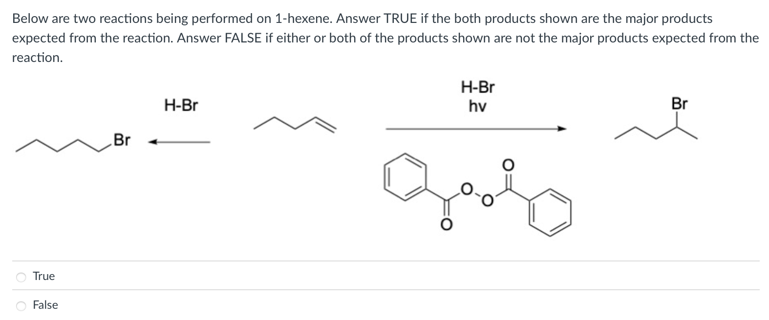 Solved Below are two reactions being performed on 1-hexene. | Chegg.com