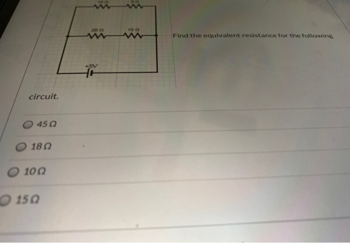 Solved TO O Find the equivalent resistance for the following | Chegg.com