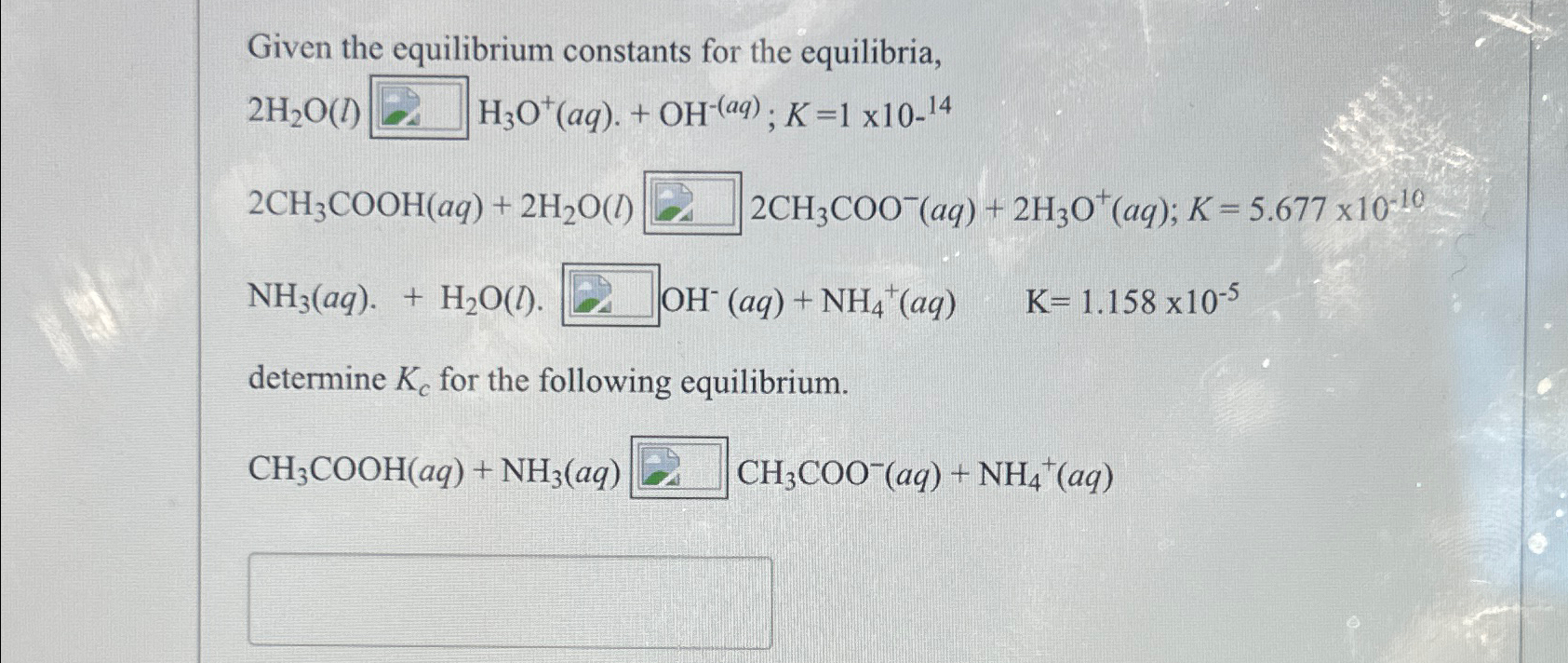 Solved Given the equilibrium constants for the | Chegg.com
