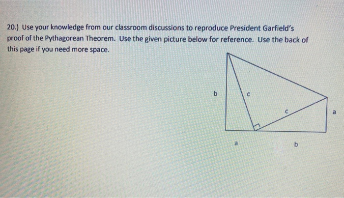 Solved 20.) Use your knowledge from our classroom | Chegg.com