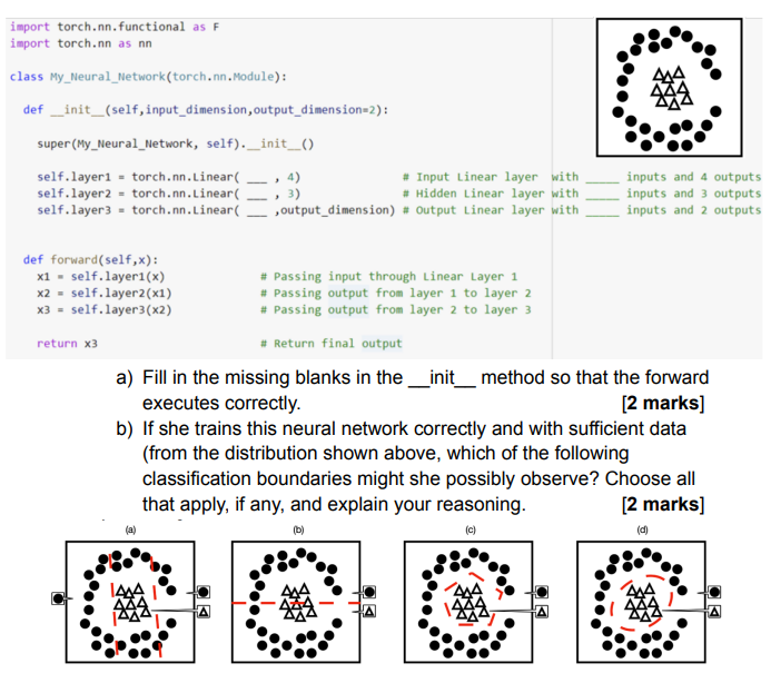 Solved Given a dataset of two-dimensional points (right), | Chegg.com
