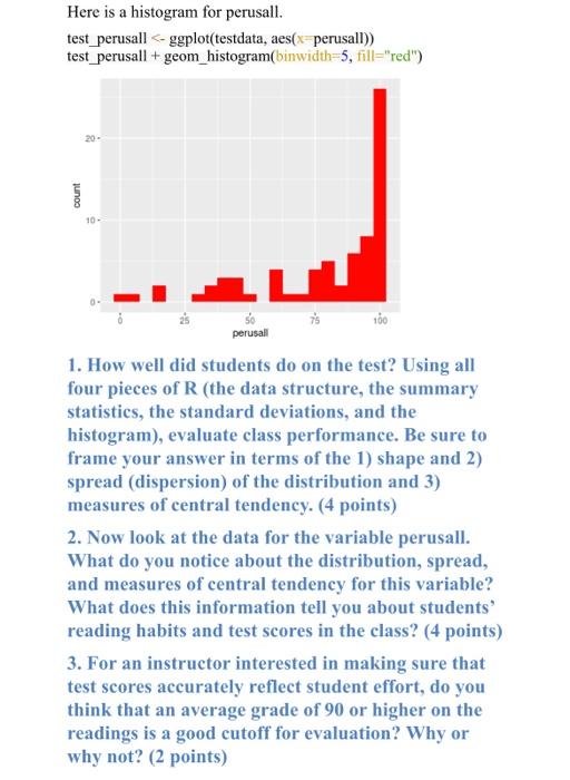 Solved Exercise 1: Exploratory Data Analysis (10 points) The | Chegg.com